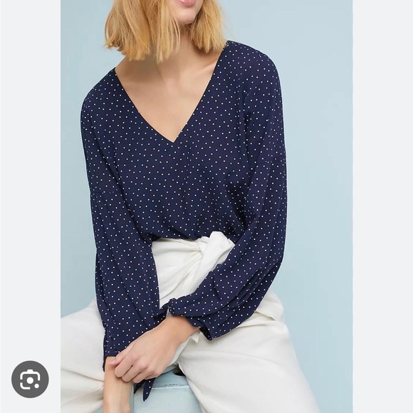Maeve | Tops | Maeve By Anthropologie Polka Dot Blouse Xs | Poshmark